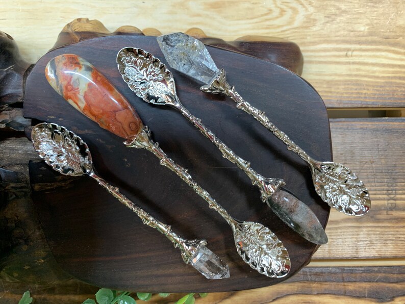 Mini Crystal Spoon Witch Altar Spoon Herbal Mini Crystal Witchcraft ...