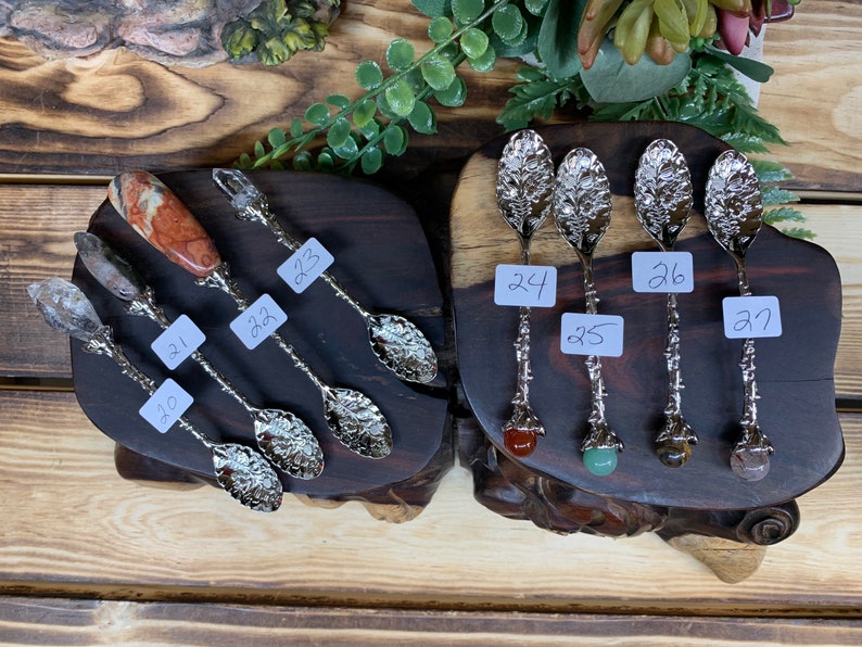 Mini Crystal Spoon Witch Altar Spoon Herbal Mini Crystal Witchcraft ...