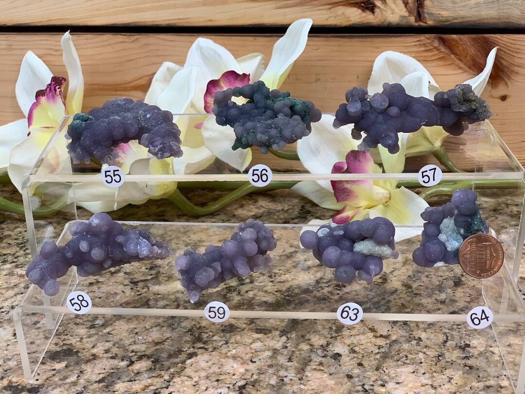 Multicolor Grape Agate Cluster Freeform Crystal Big Fat Grapes Crystal ...