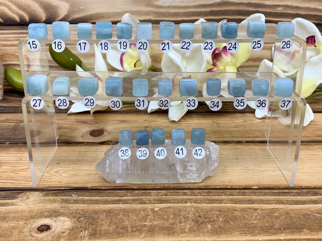 Blue Aquamarine Cubes Known as Serenity in Stone Crystal Enhance Your ...