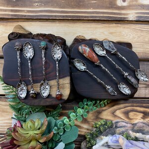 Mini Crystal Spoon Witch Altar Spoon Herbal Mini Crystal Witchcraft ...