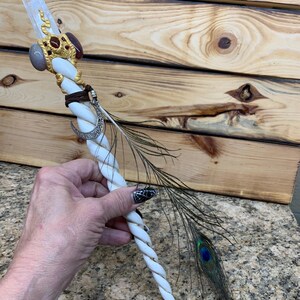 Magic Wand Clear Quartz Crystal With Agate Wand Perfect Witchy Wiccan ...