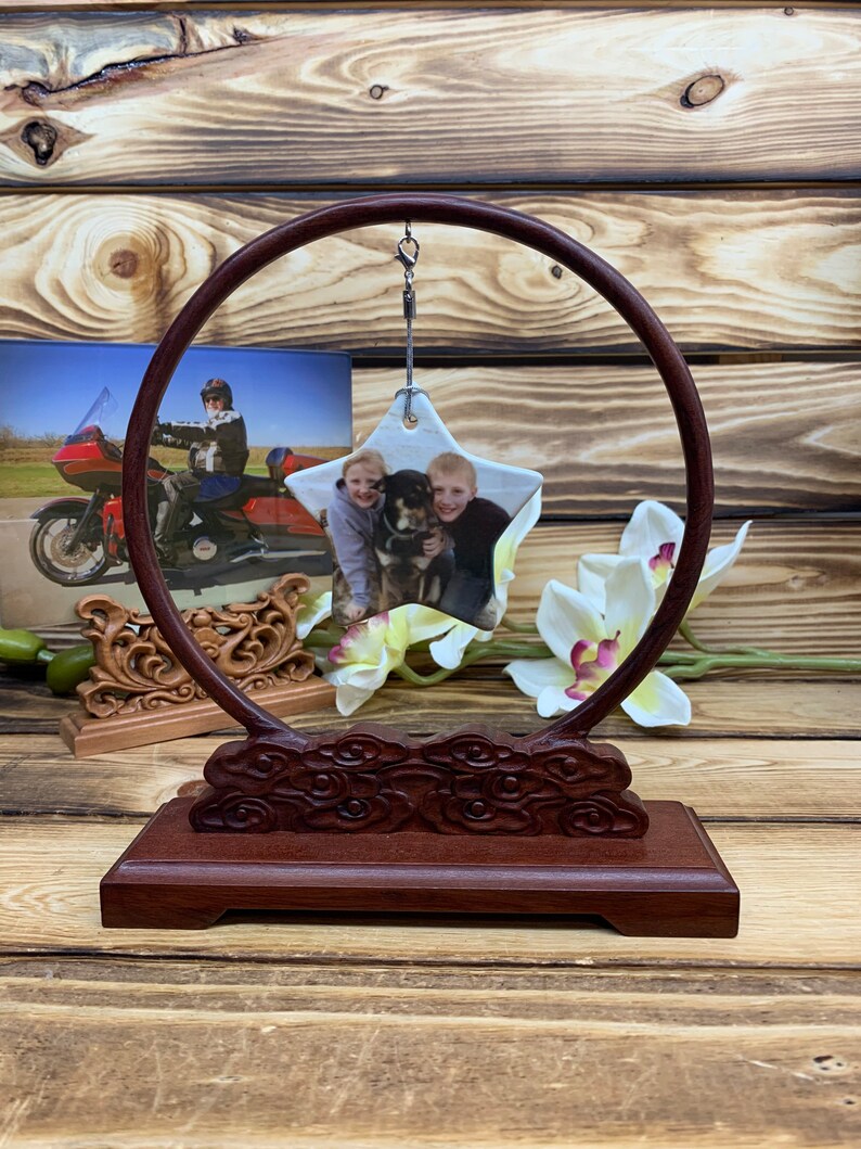 Round Wooden Carved Ornament Pendulum Decoration Hanger Holder - Etsy