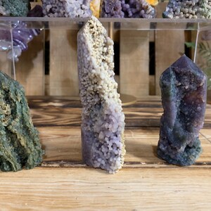 Very Rare Grape Agate Towers in Beautiful Clusters of Grape Colors ...