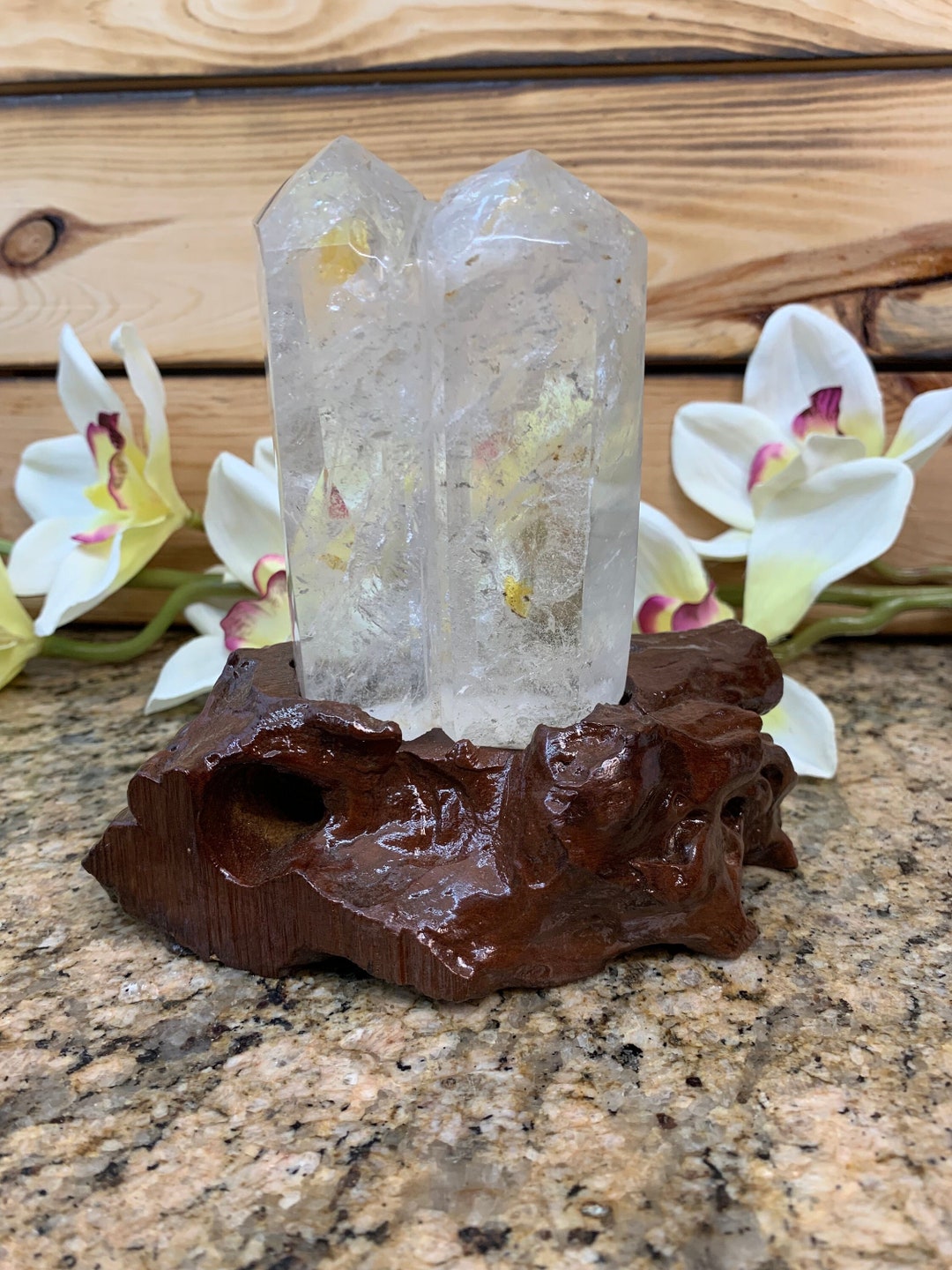 Quartz Optical High Grade Towers Beautiful Super Clear With Golden ...