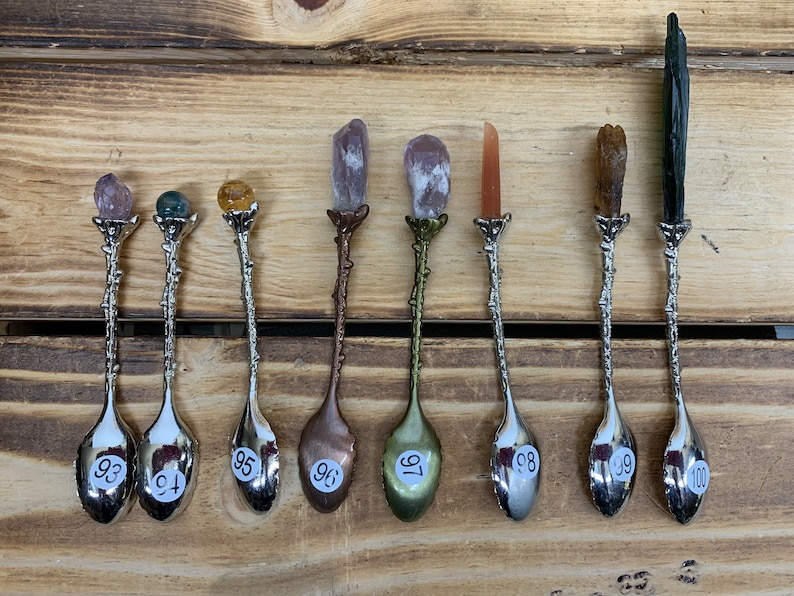 Mini Crystal Spoon Witch Altar Spoon Herbal Mini Crystal - Etsy