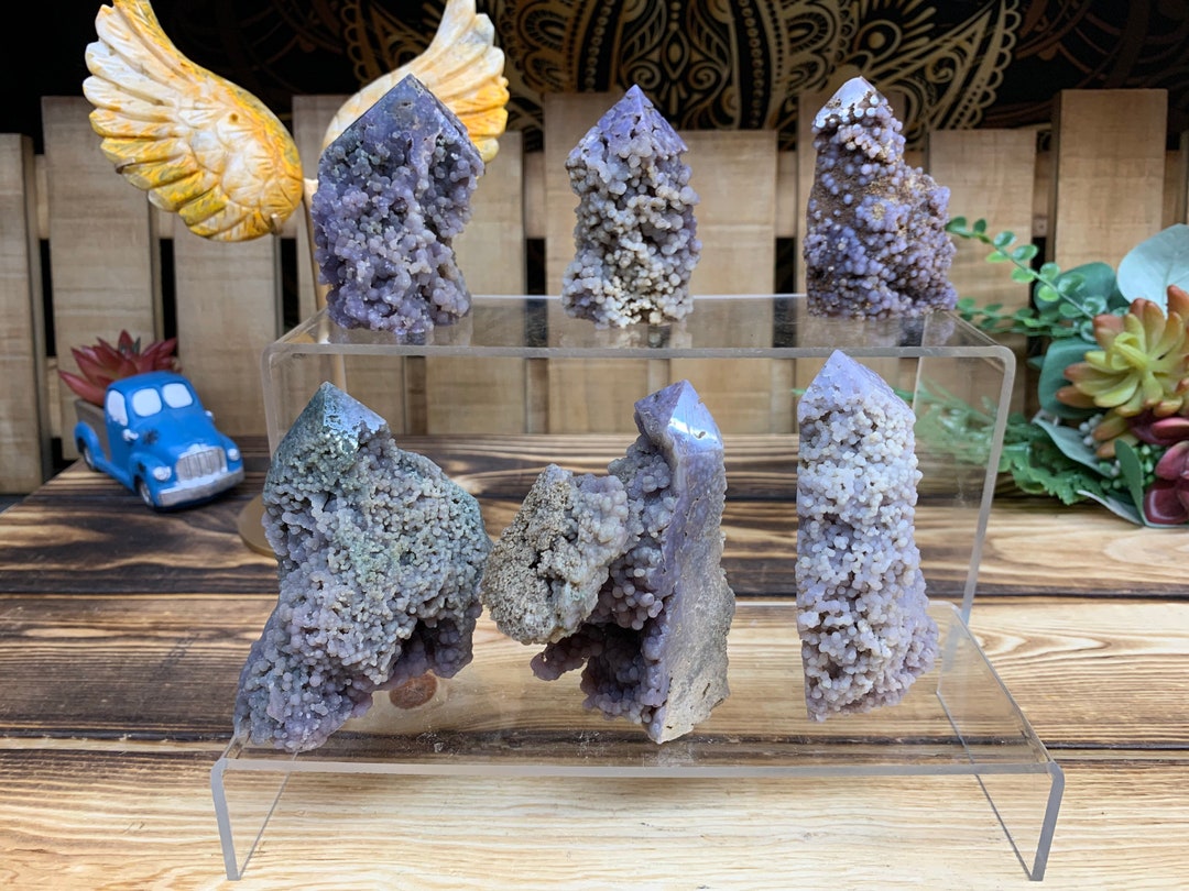Multicolor Tall Chubby Grape Agate Towers in Beautiful Clusters of ...