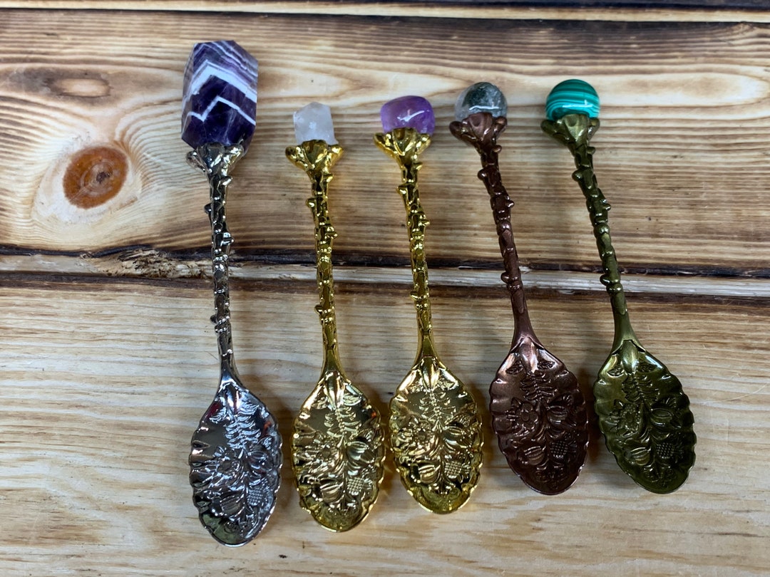 LOOK BEAUTIFUL Custom Made Mini Crystal Spoons for Cauldron, Resin ...