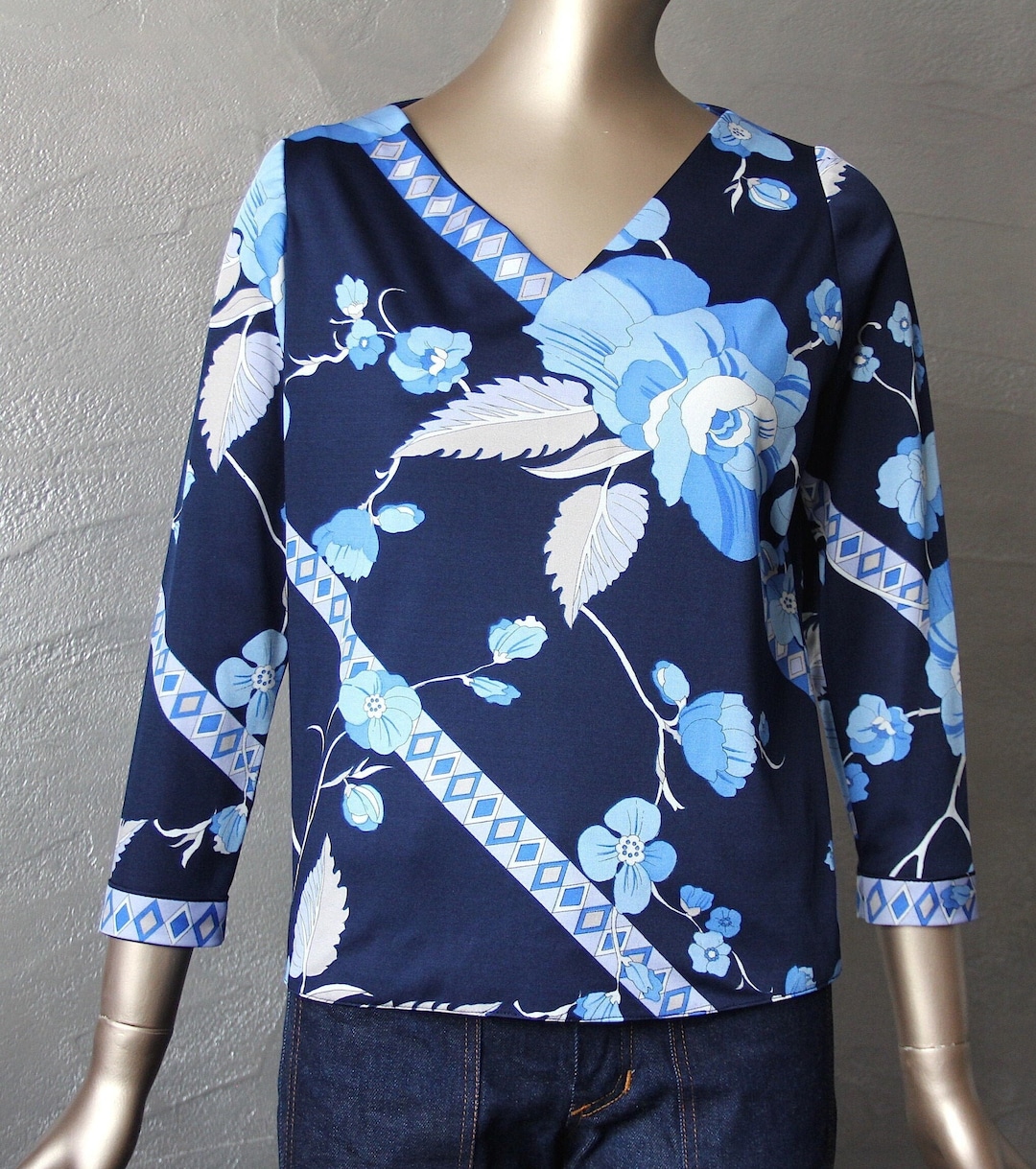 60's Leonard Style Printed Tunic - Etsy