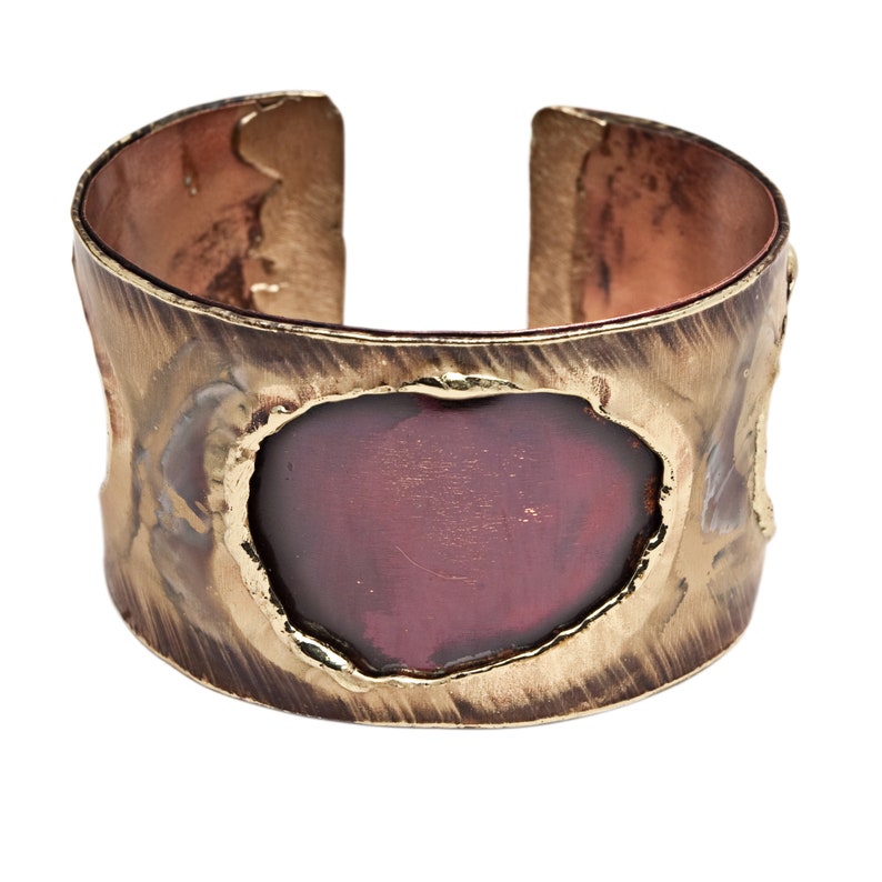 Brass & Rose Copper Handmade Cuff Bangle From South Africa, Statement ...