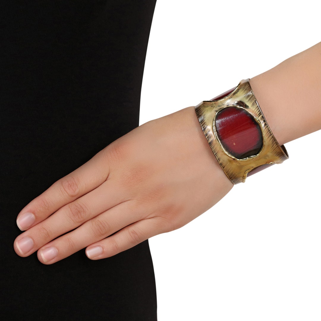Brass & Rose Copper Handmade Cuff Bangle From South Africa, Statement ...