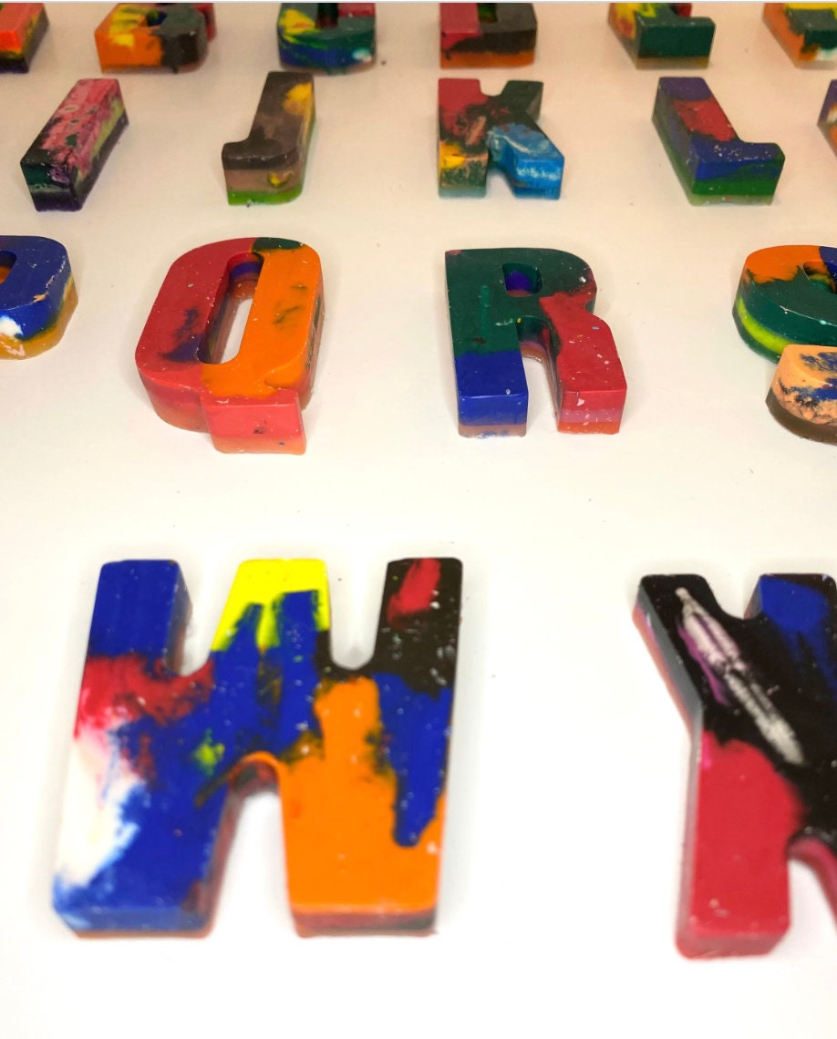 Marble Crayon Letter Words - Etsy