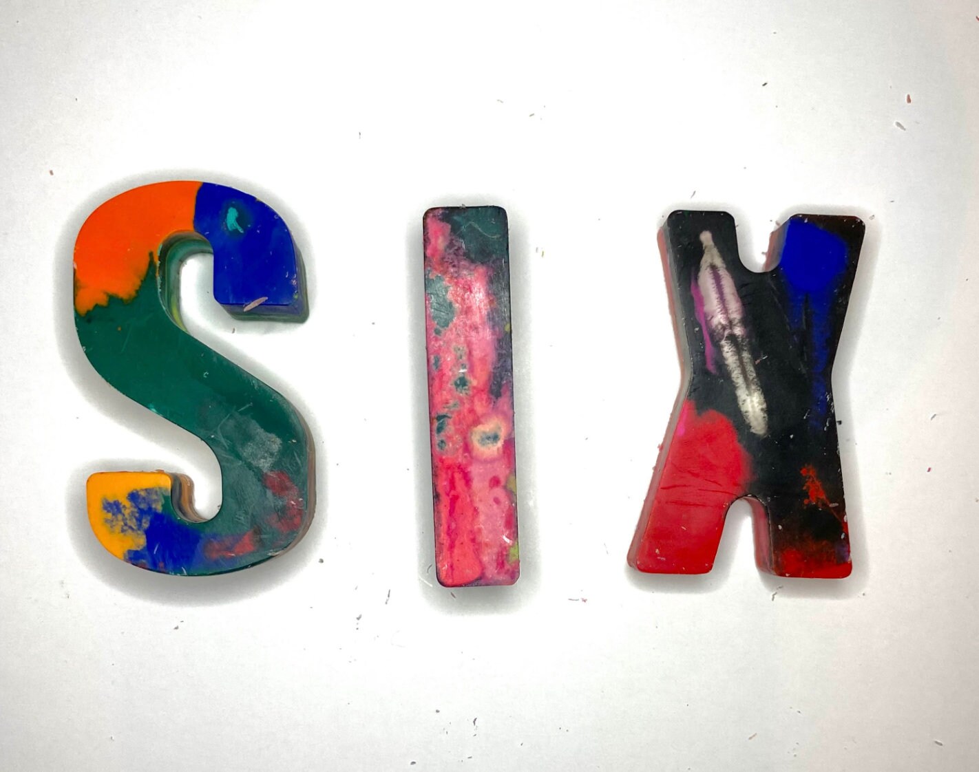 Marble Crayon Letter Words - Etsy