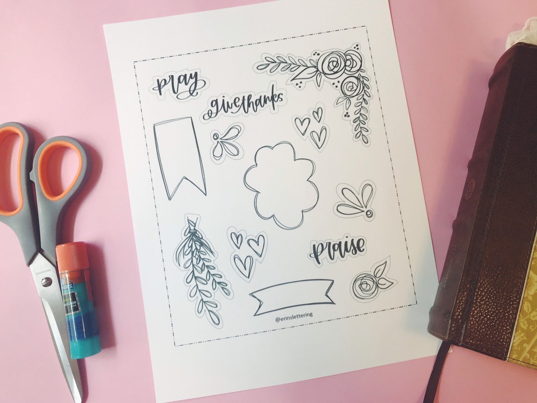 Basic Bible Journaling Cutouts Digital Download - Etsy