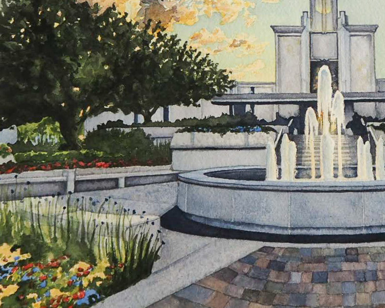 Denver Temple, LDS Temple, Lds Art, Castle Print, Watercolor Temple ...