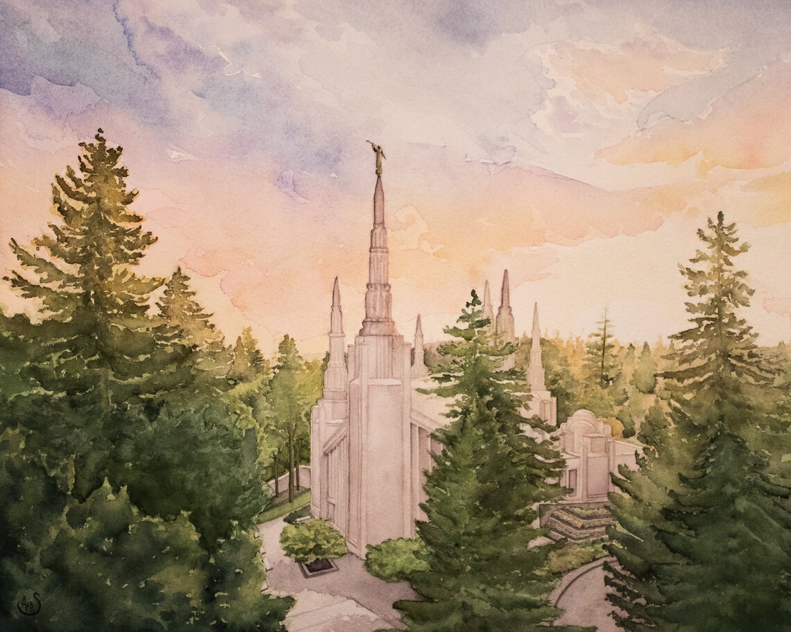Portland Temple, Oregon Landscape, Lds Temple Art, Lds Art, Castle ...