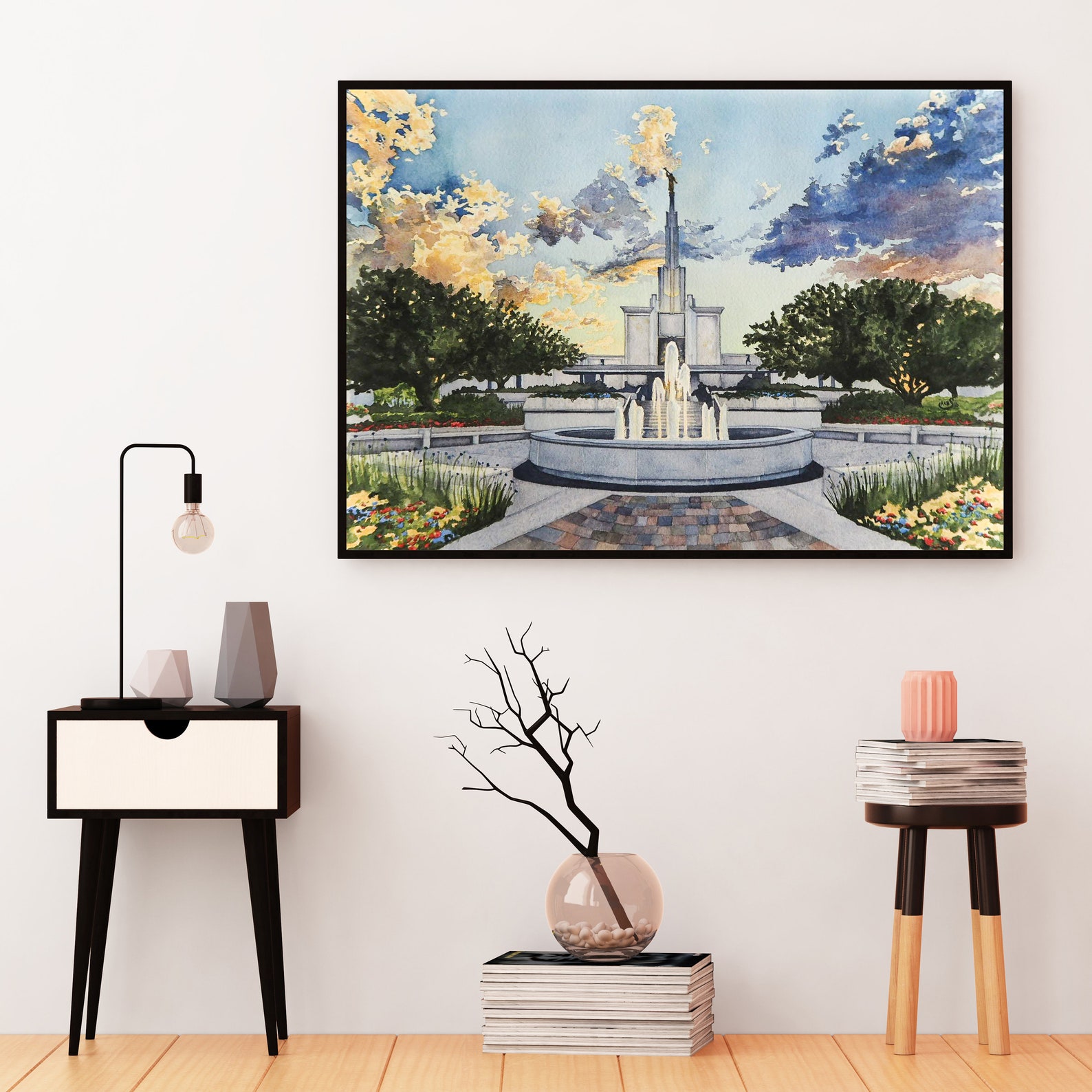Denver Temple, LDS Temple, Lds Art, Castle Print, Watercolor Temple ...