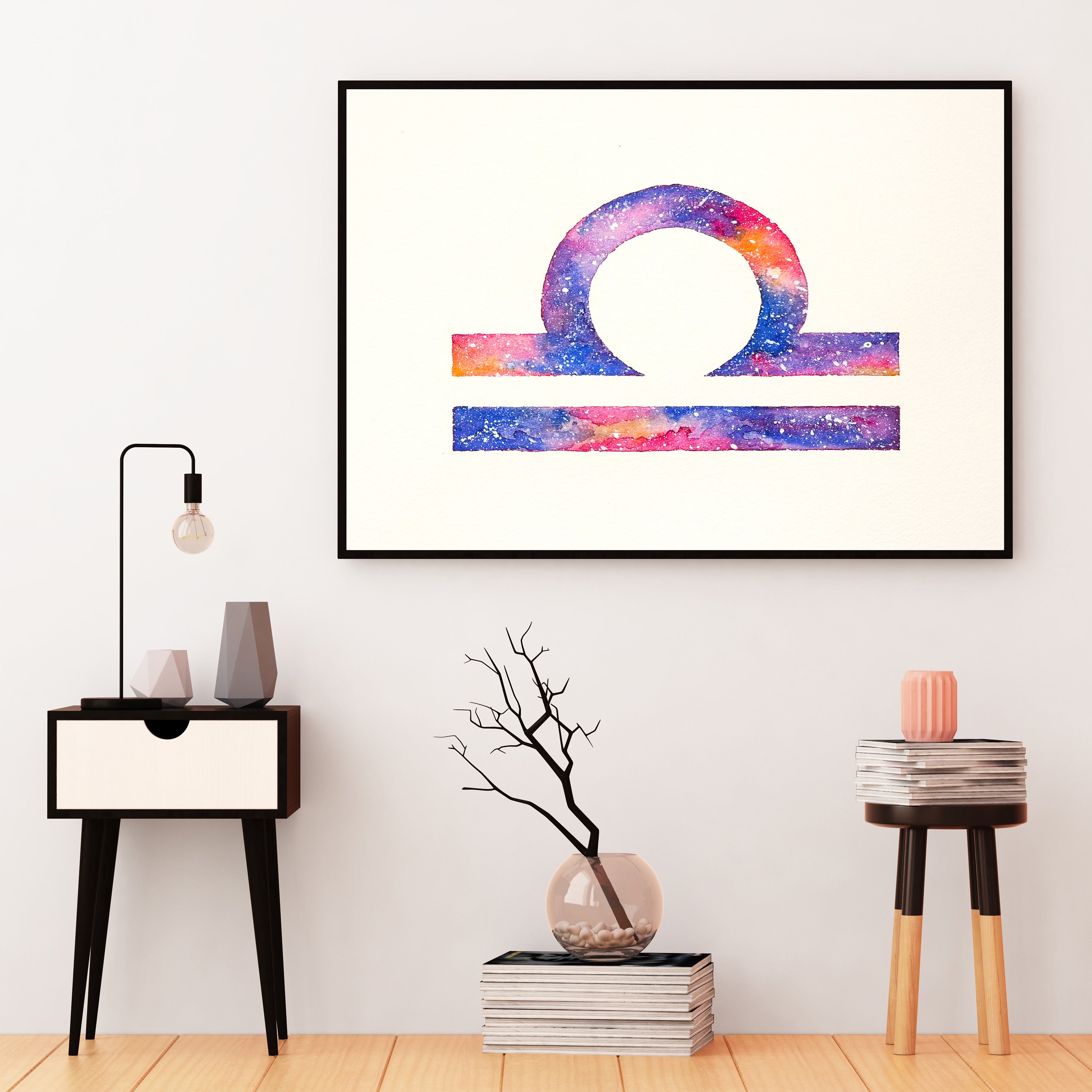 Libra Zodiac Sign Libra Horoscope Art Astrology Art Space - Etsy