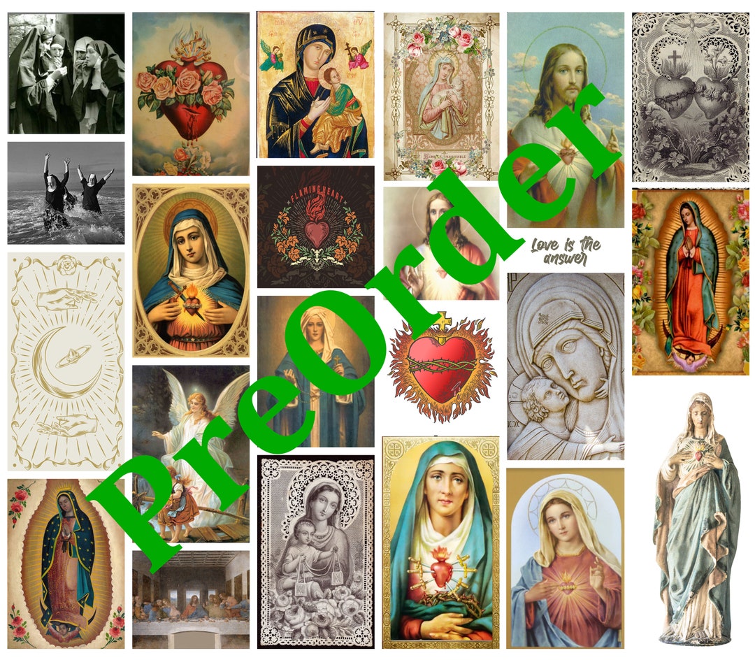 PRE-ORDER Small Religious Icons Collage Fabric Applique Free US ...