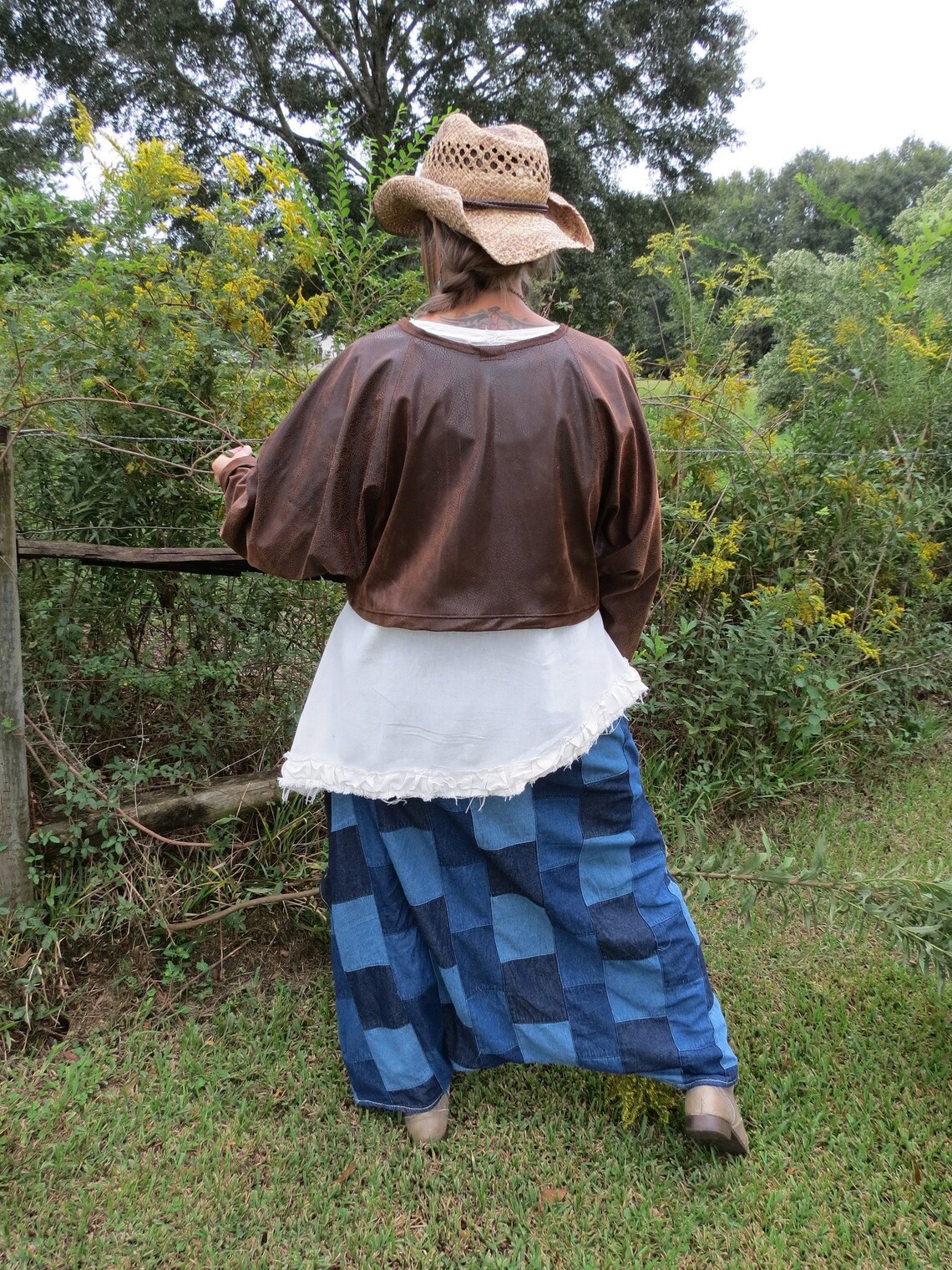 JUNIPER Crop Jacket All Sizes Plus Lagenlook Boho Shabby | Etsy