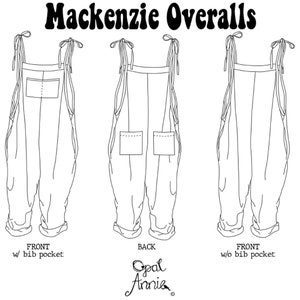 MACKENZIE Overall PDF Sewing Pattern Size Inclusive - Etsy