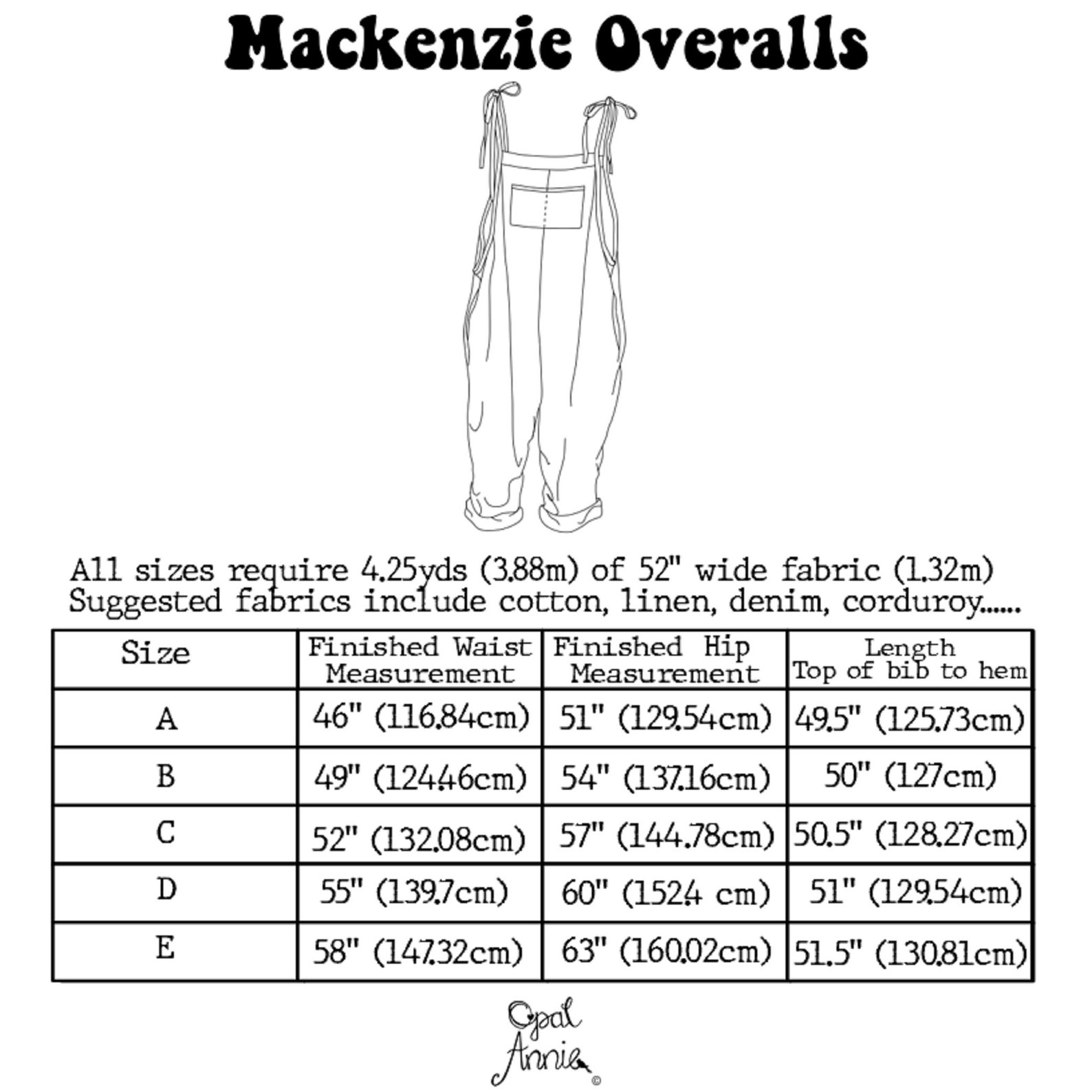 MACKENZIE Overall PDF Sewing Pattern Size Inclusive - Etsy