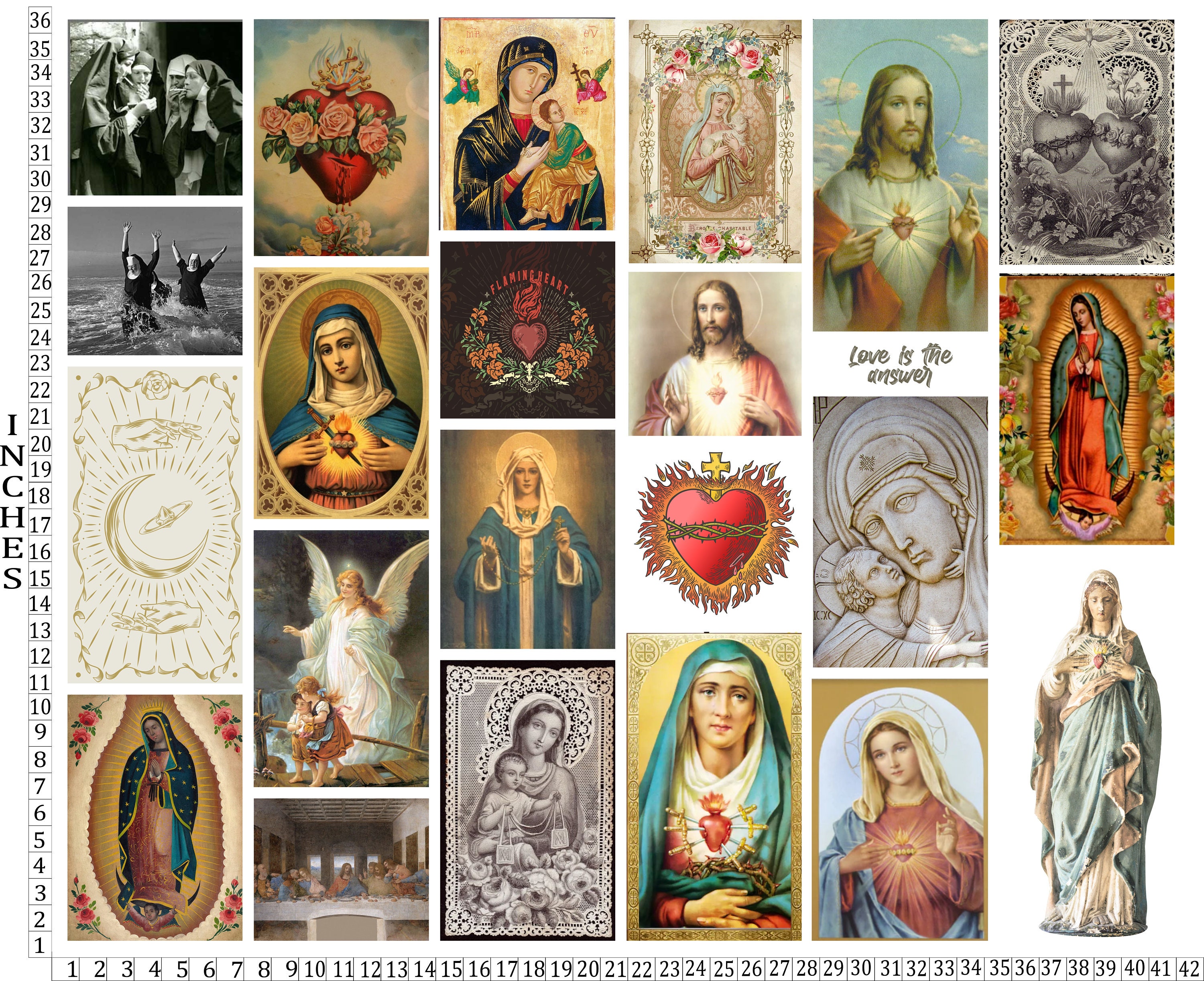 PRE-ORDER JUMBO Religious Icons Applique Print Free U S - Etsy