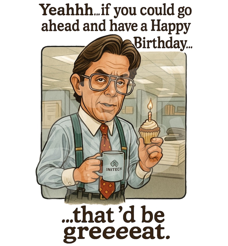 Funny Coworker Birthday Card – Office Humor Parody Quote - Etsy
