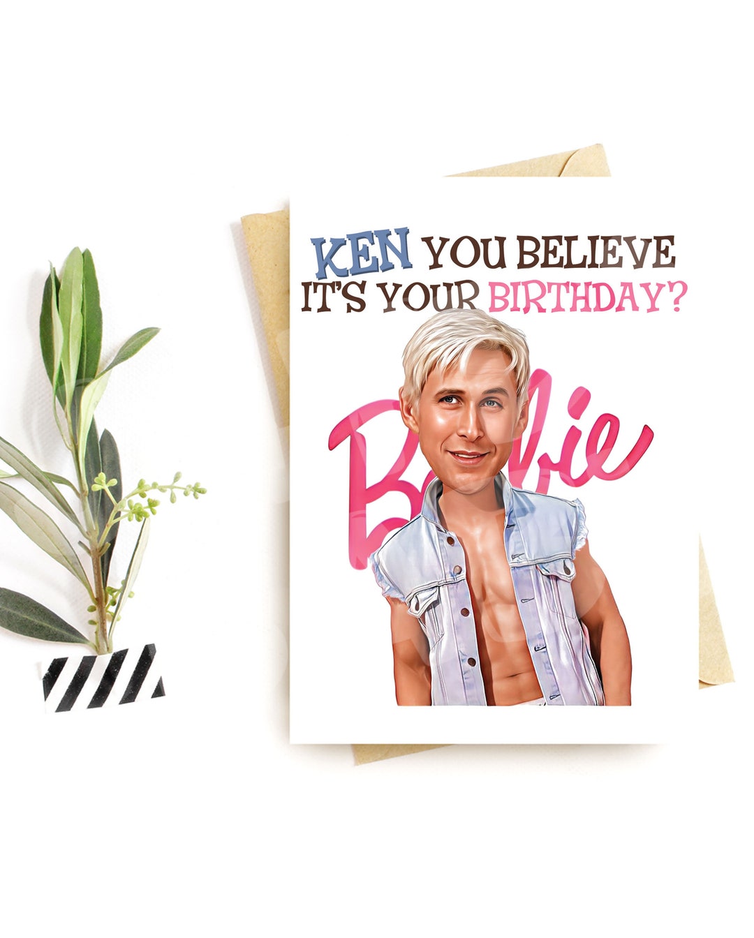 Ken Birthday Card Pink Corvette Funny Birthday Card for - Etsy