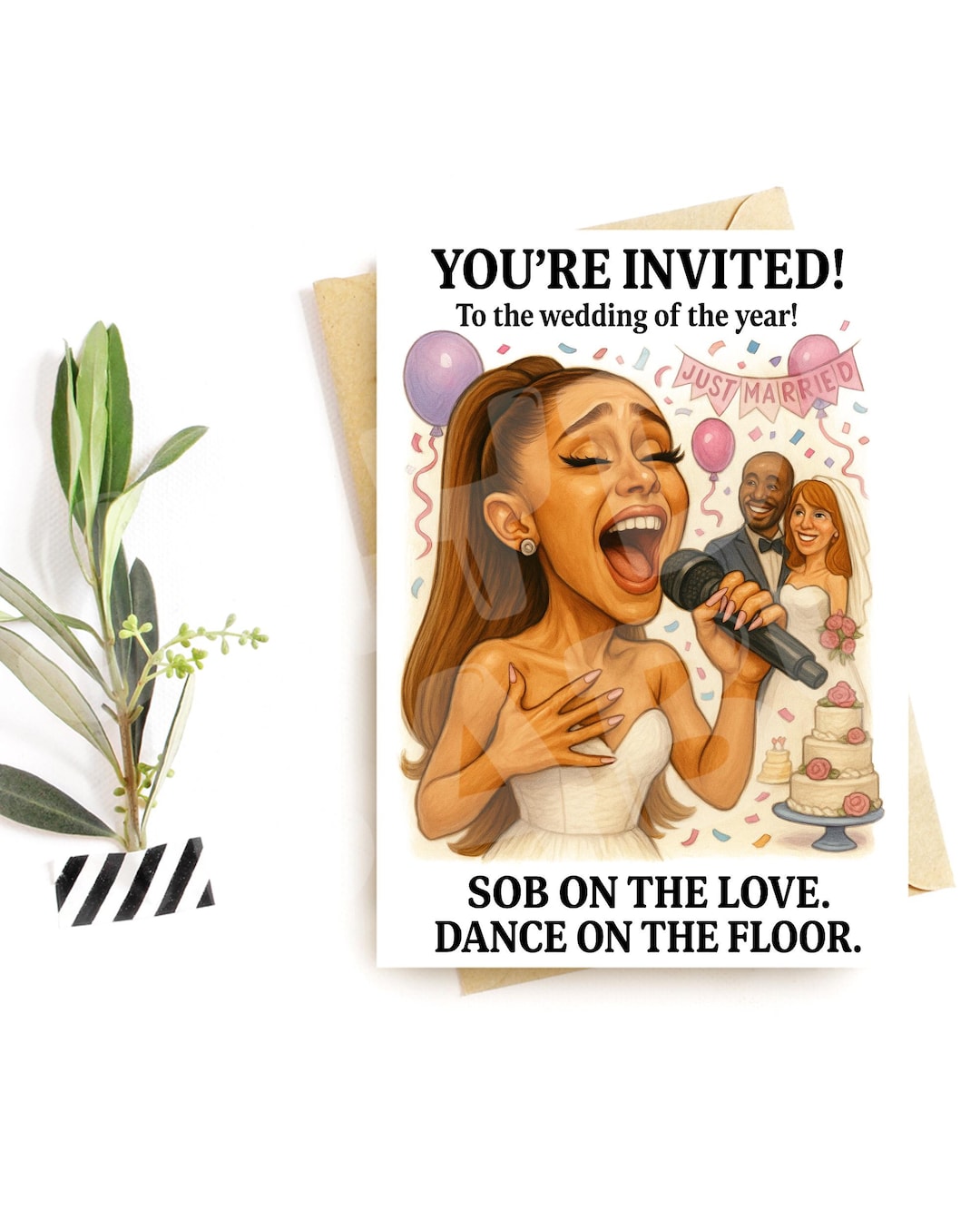 Funny Wedding Invitation Card – Dramatic Singer Parody – Dance Floor ...
