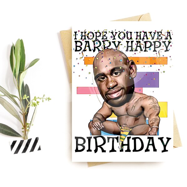 Barry Wood Birthday Card Etsy