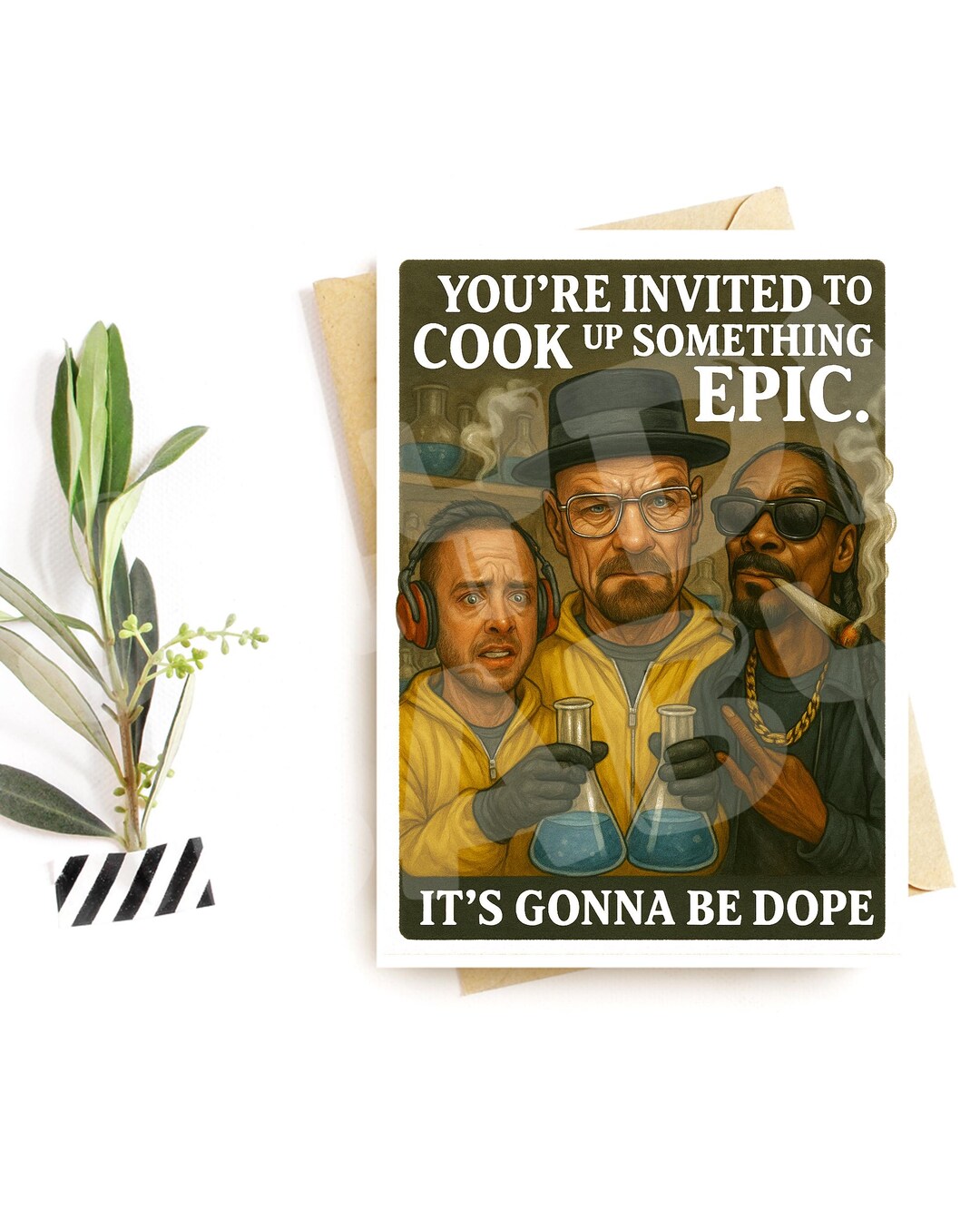 Funny Party Invitation – Unique Cook up Humor Card – Quirky Celebration ...