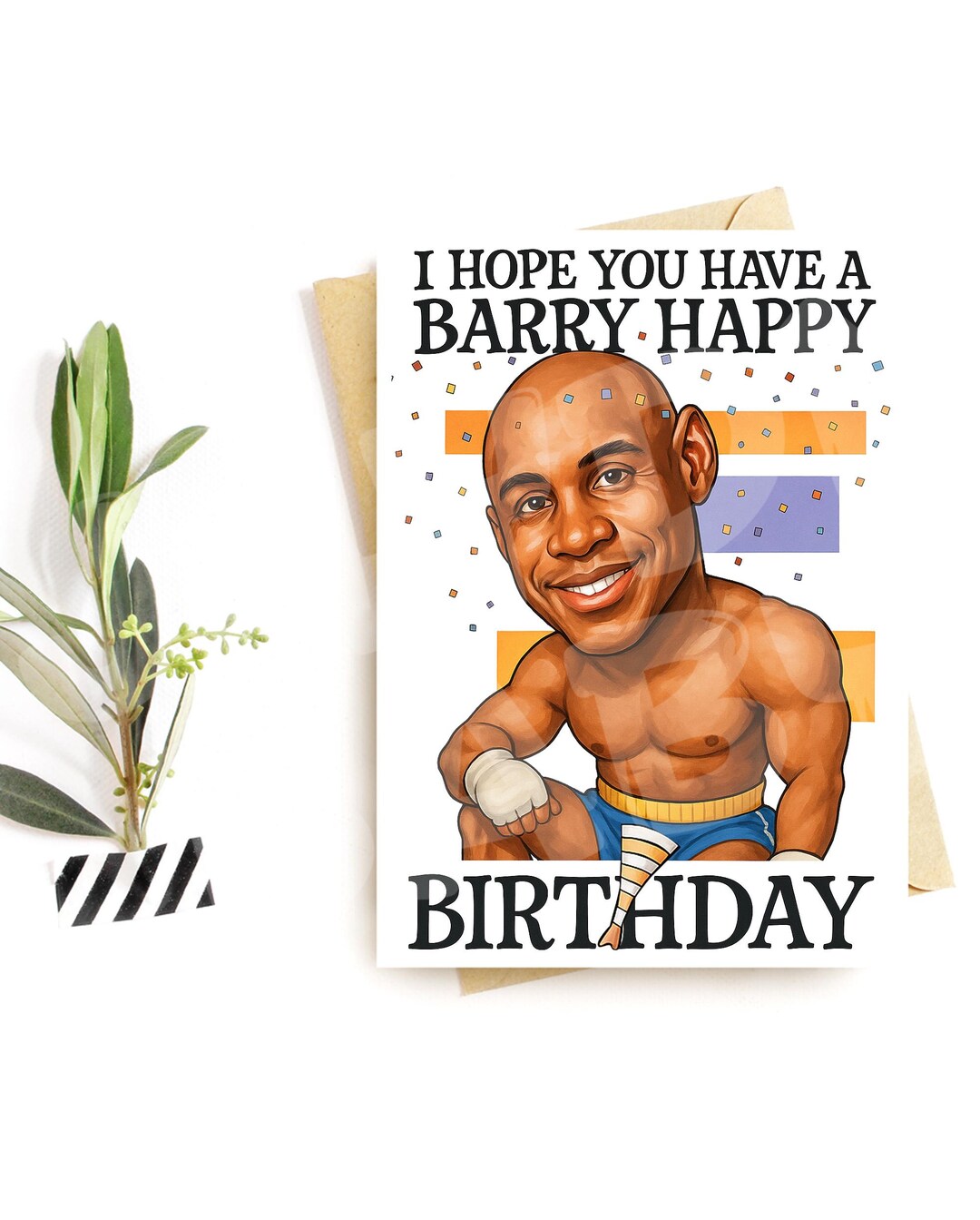 Funny Fighter Birthday Card – Barry Happy Birthday Pun - Etsy