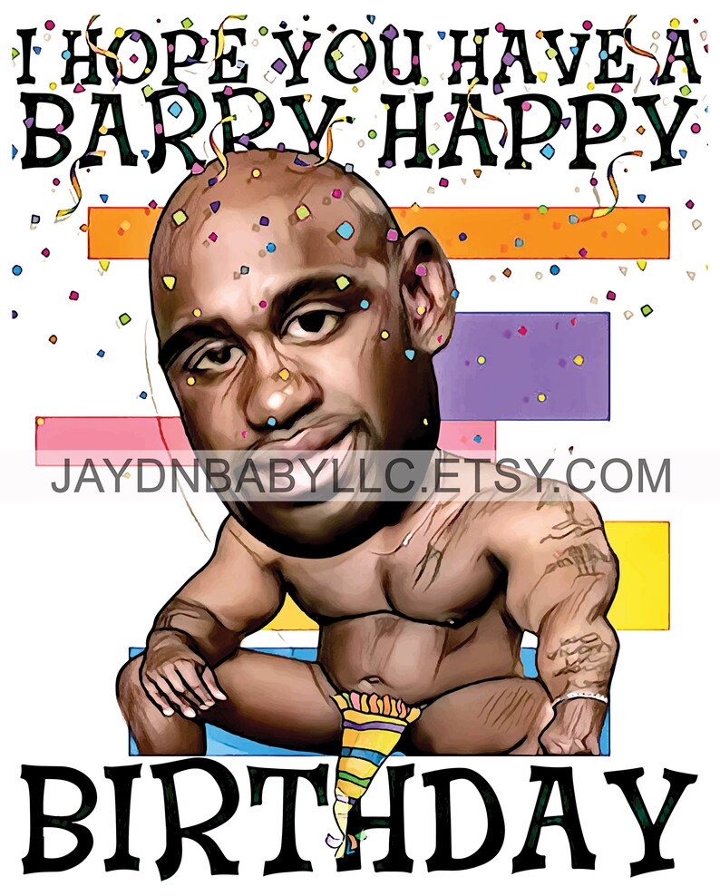 Caricature Inspired By Barry Woods Meme Birthday Card Etsy