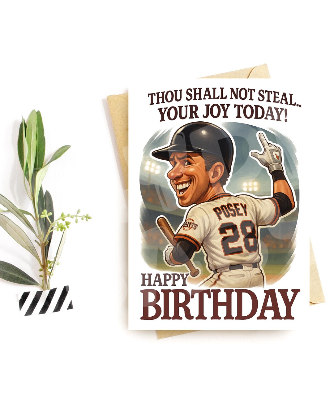 Funny Baseball Birthday Card – Thou Shall Not Steal Parody – Baseball ...