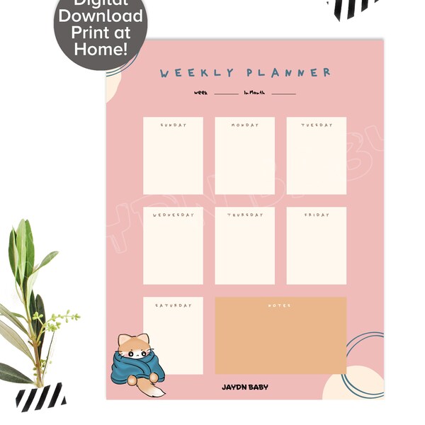 School Kawaii Planner - Etsy