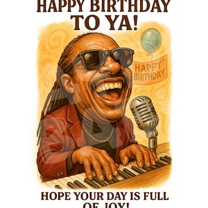 Funny Music Birthday Card – Soulful Singer, Parody Design - Etsy UK