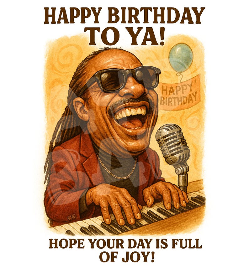 Funny Music Birthday Card – Soulful Singer, Parody Design - Etsy