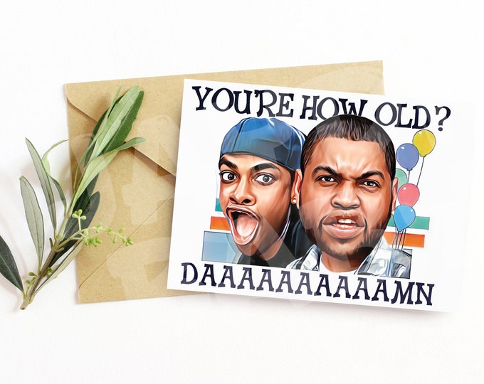 Friday Birthday Card, 90s Pop Culture, Hip Hop Birthday Card, Funny ...