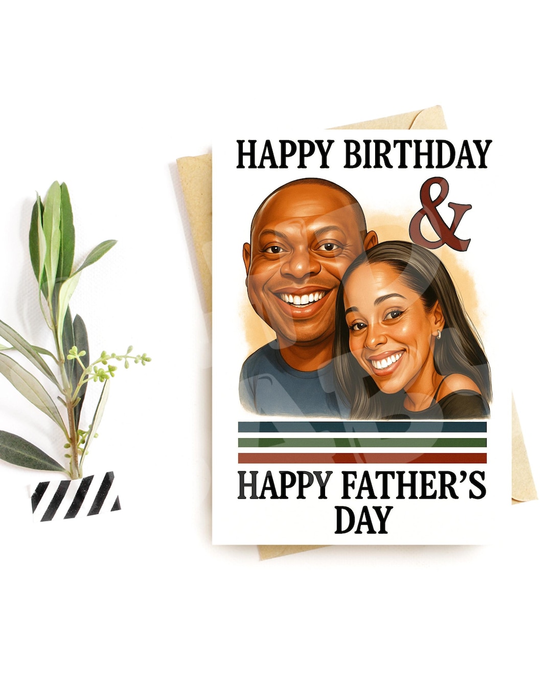 Personalized Photo Caricature Card – Custom Greeting Card for Any ...