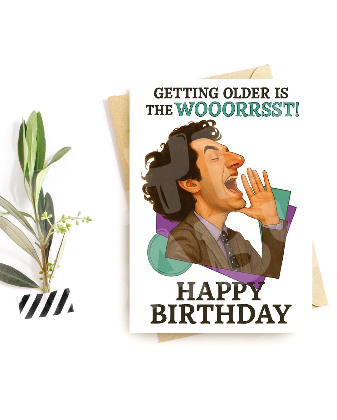 Funny Birthday Card – “getting Older is the WOOORRRST” Parody – Loud Caricature Greeting for ...