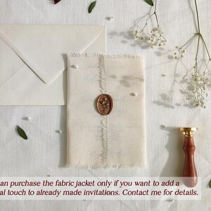 Fabric Wedding Invitation Jacket Printed Simple Invitations Fabric ...