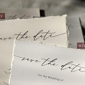 Embossed Save the Date, Embossed Invitation, Printed Save the Date ...