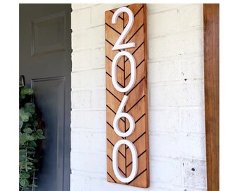 Vertical Address Plaque - Etsy