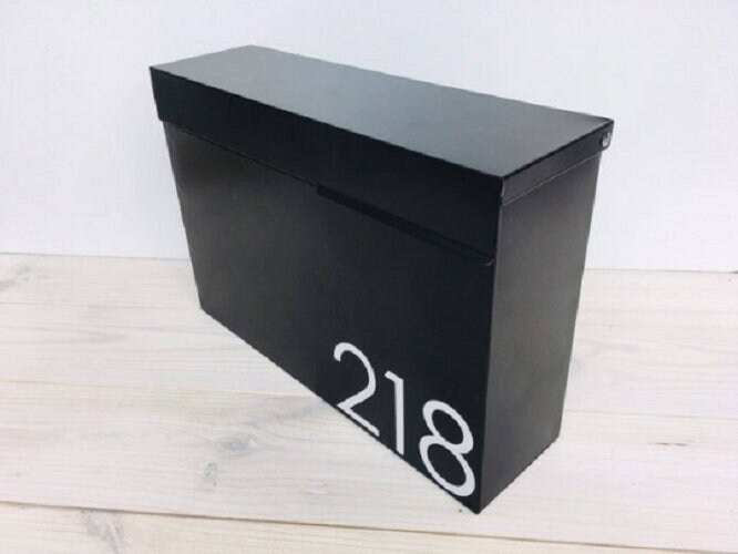 Mailbox Wall Mount Mailbox Modern Mailbox Black Mailbox - Etsy