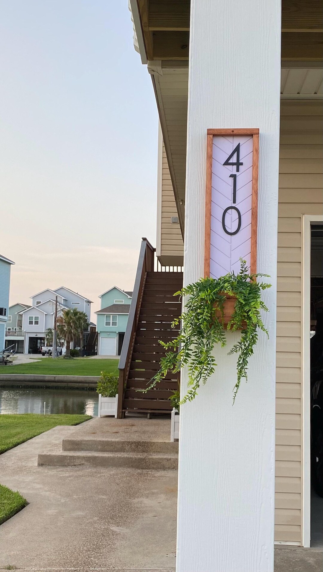 Fairview Vertical Address Sign Planter, House Number, House Number Sign ...