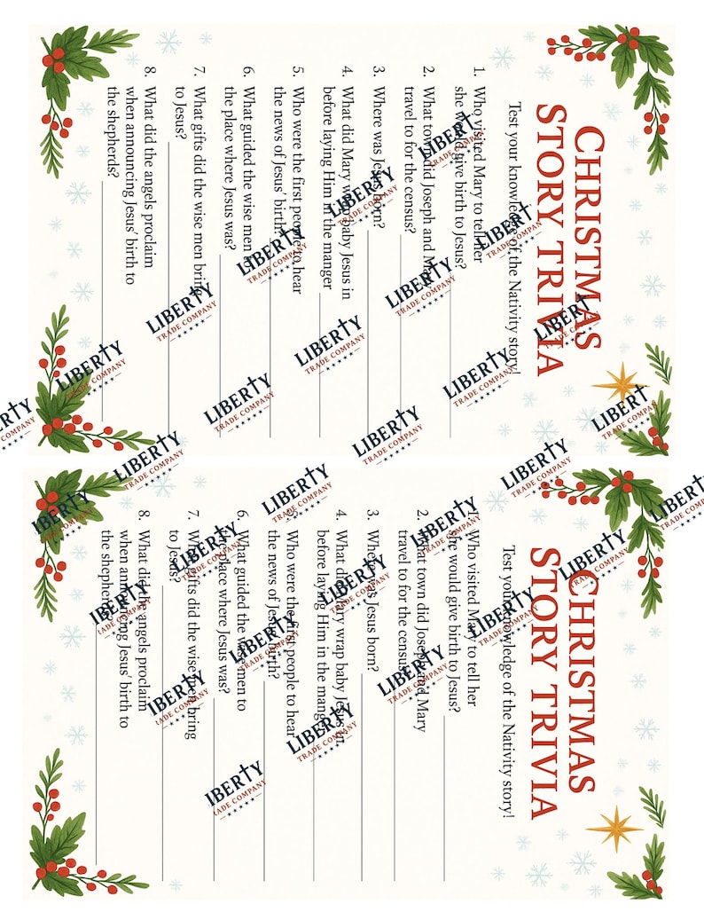 Christmas Bible Games Printable - Engaging Activities for Kids Ministry ...