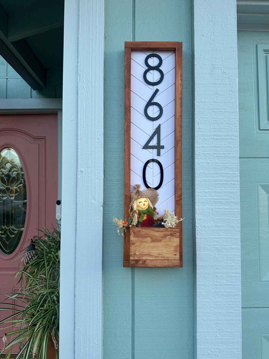 Fairview Vertical Address Sign Front Door Decor: Unique Lawn Address ...