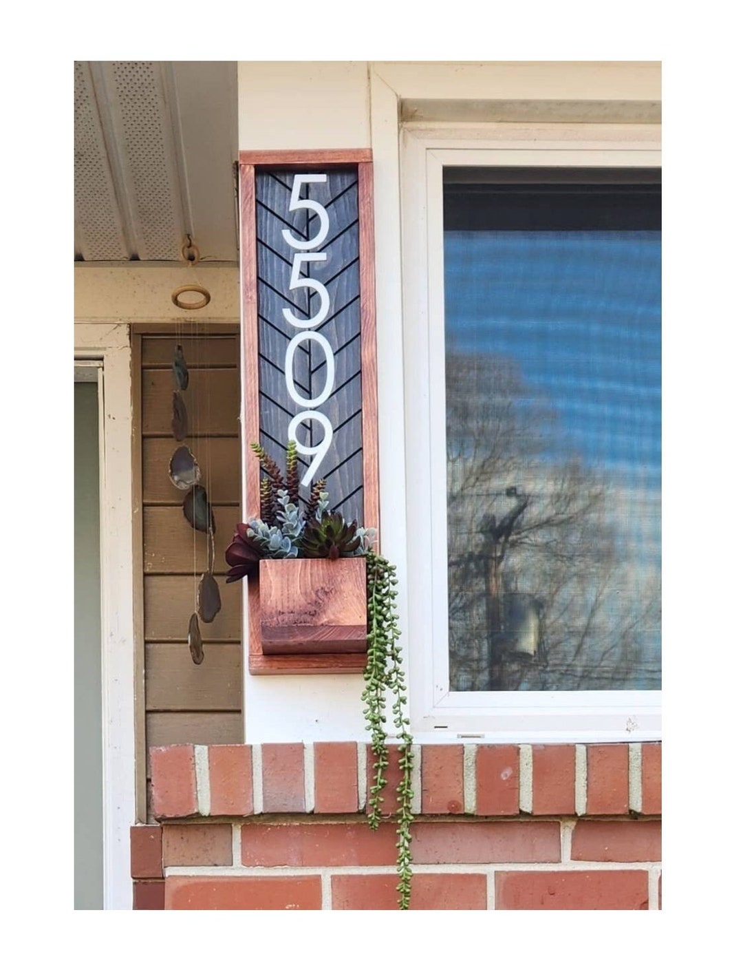 Fairview House Numbers, Vertical House Numbers, Planter Sign for House ...