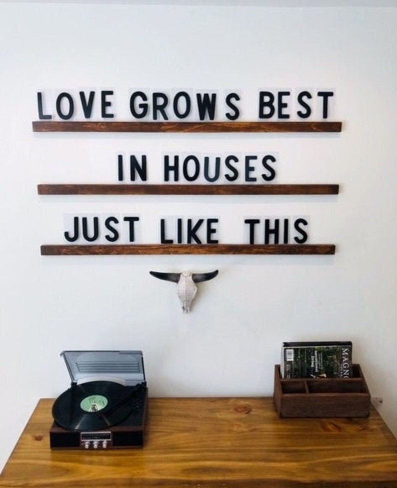 XL Letter Board Sign: Farmhouse Wall Decor With 132/264 Letters - Etsy